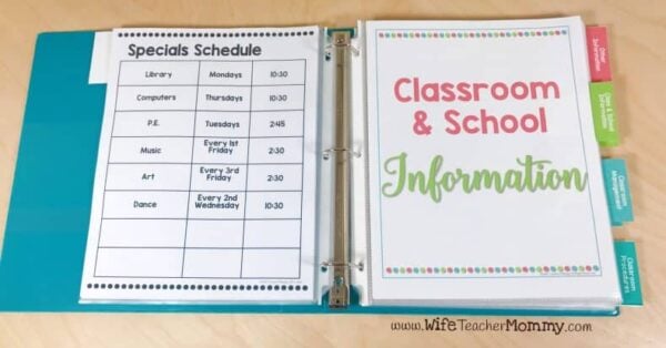 Create A Brilliant Substitute Binder With 13 Simple Steps