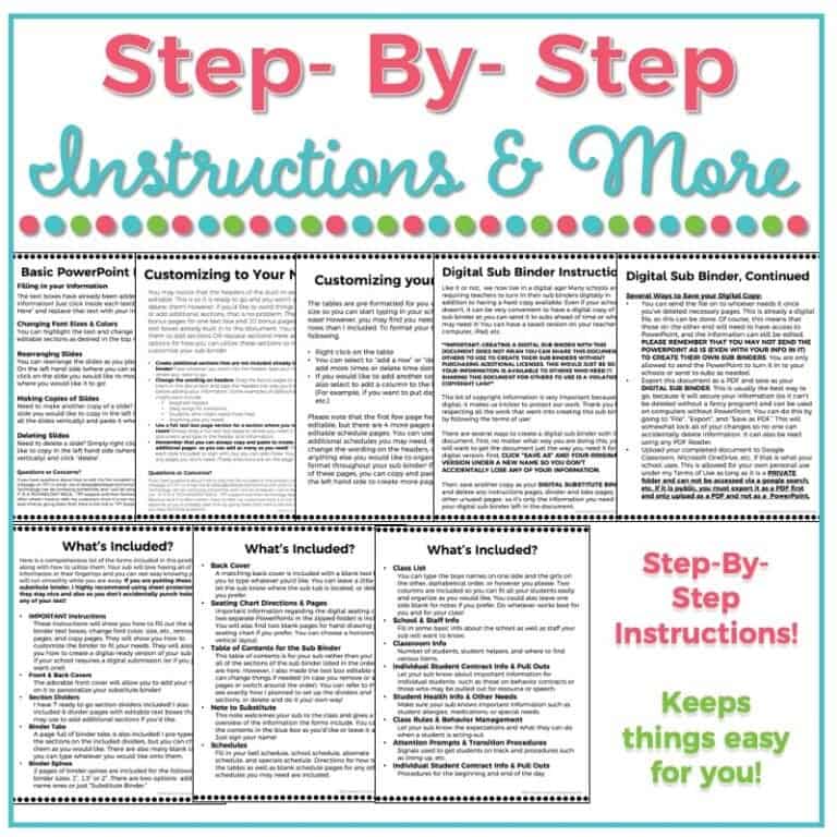 UPDATED Google Slides Substitute Binder (Sub Binder) Educate & Rejuvenate