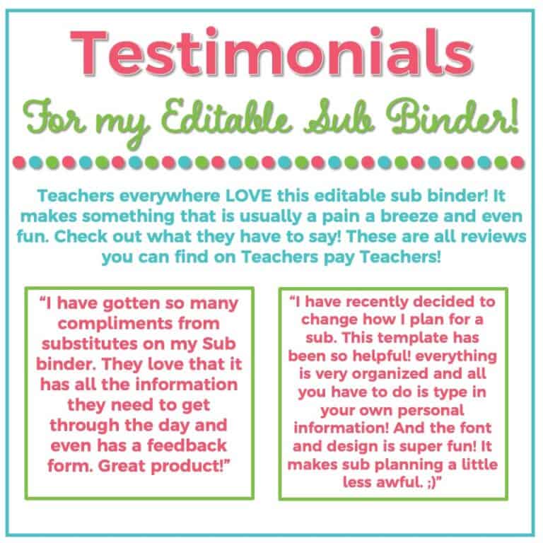 Editable Substitute Binder (Sub Binder) Educate & Rejuvenate