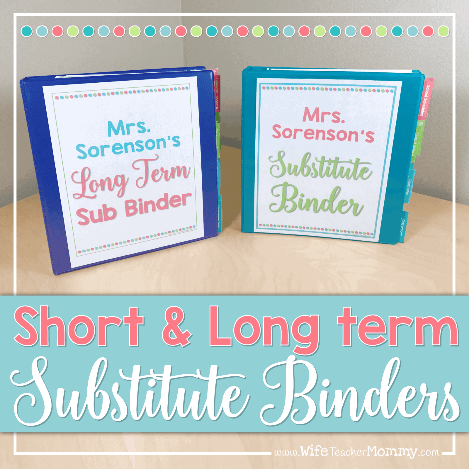 Editable Substitute Binder (Sub Binder)- PRINT + GOOGLE BUNDLE Educate ...