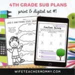 Teacher Hack Emergency Sub Plans 4th Grade Educate & Rejuvenate