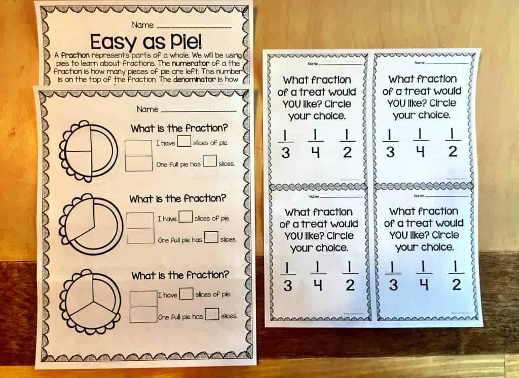 Fractions are Easy as Pie Worksheets Educate & Rejuvenate