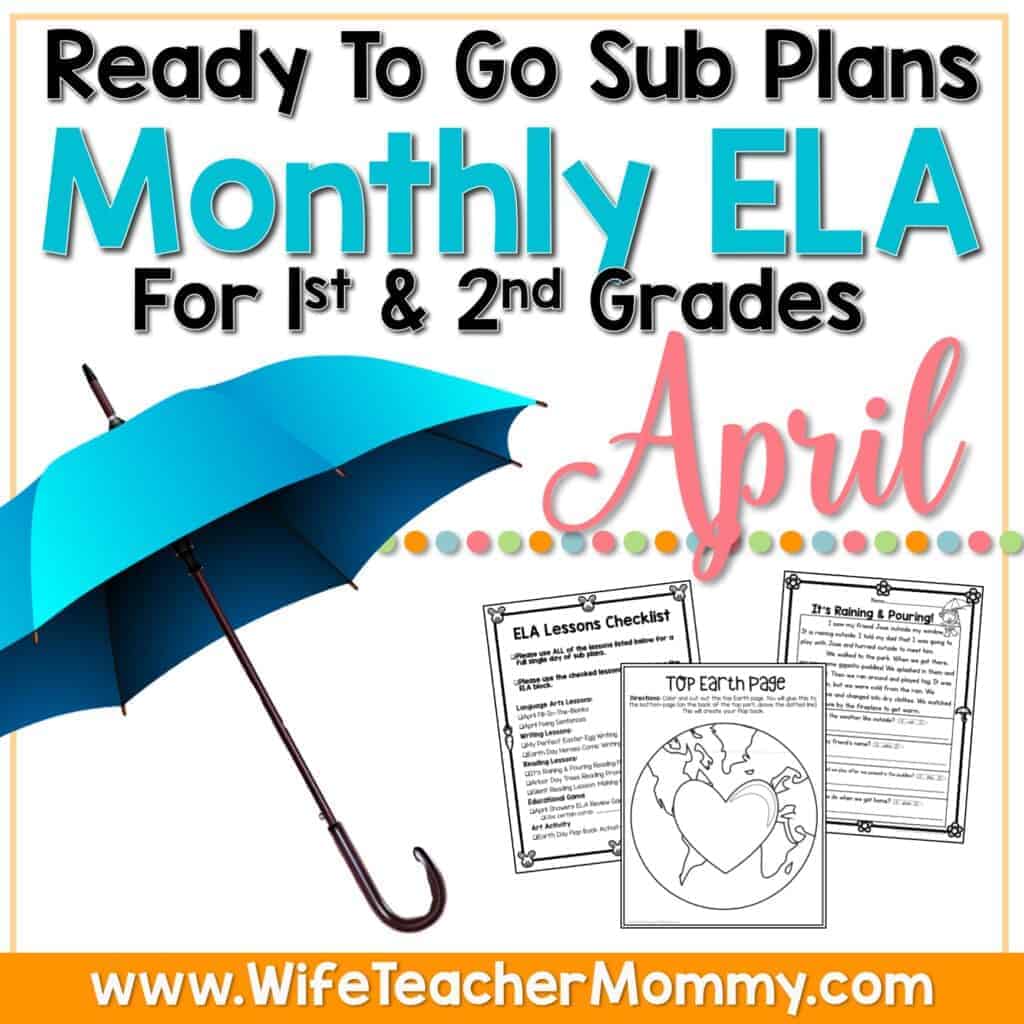 1st & 2nd Grade April ELA Lesson Plans