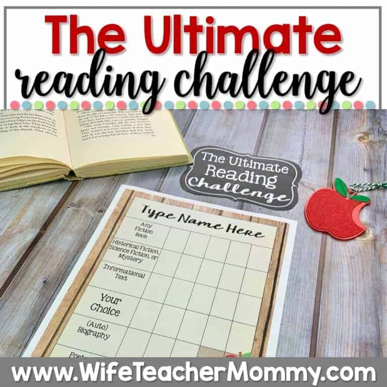 Ultimate Editable Reading Challenge Educate & Rejuvenate