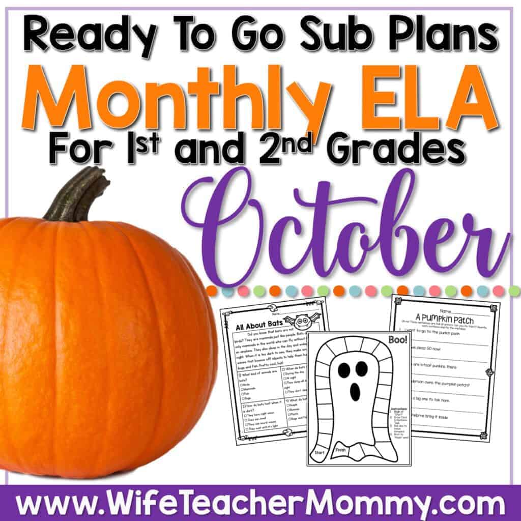 Fantastic 1st & 2nd Grade October ELA Lesson Plans