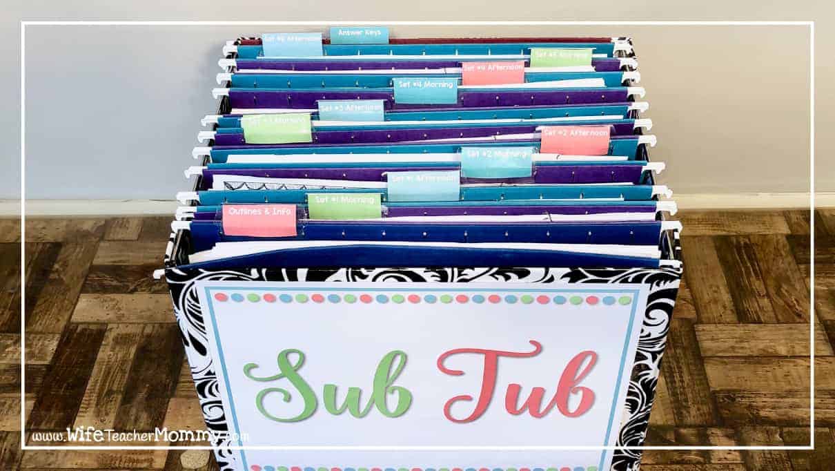 Emergency Sub Plans Guide | Wife Teacher Mommy