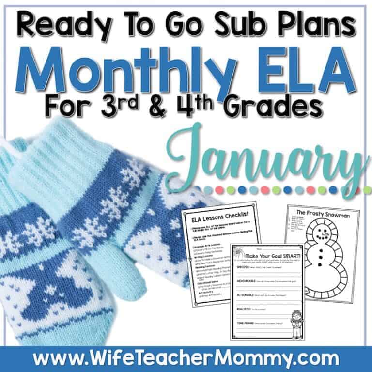 Perfect 3rd & 4th Grade January ELA Lesson Plans