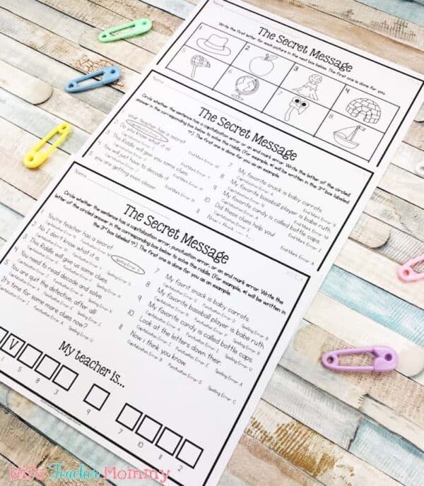 Teacher Pregnancy Announcement Activities