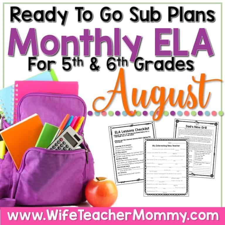 Captivating 5th & 6th Grade August ELA Lesson Plans