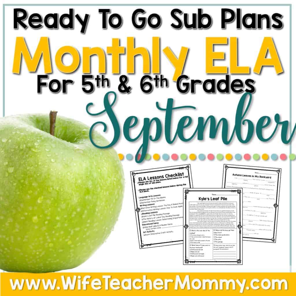 Captivating 5th & 6th Grade September ELA Lesson Plans