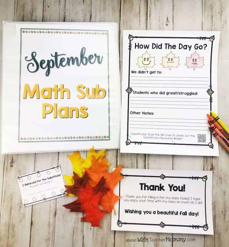 Awesome 1st & 2nd Grade Math Lesson Plans for September