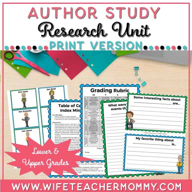 Engaging Elementary Author Study PDF Research Unit