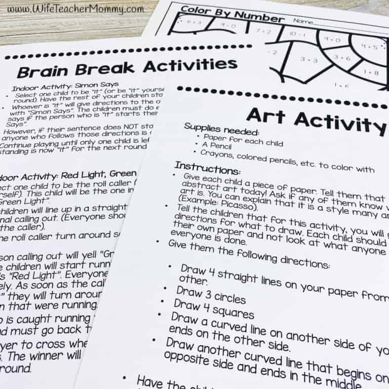 1st Grade Work Packets: At-Home & Remote Learning