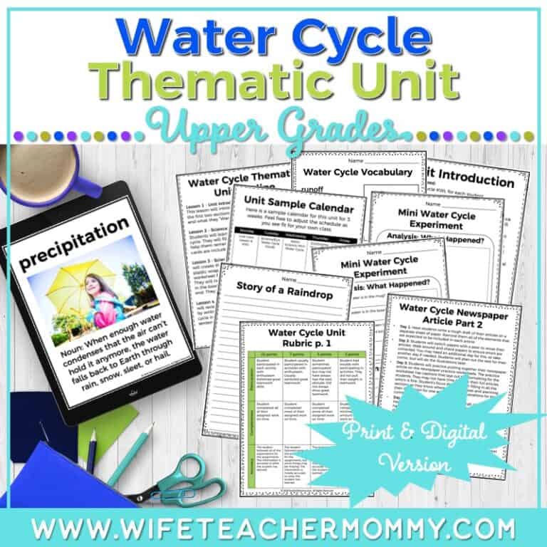 Upper Grades Water Cycle Unit (Digital & Print)