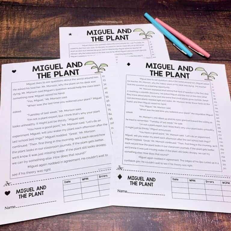 3rd Grade Fluency Passages with Comprehension Questions