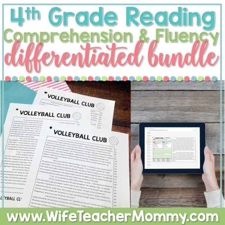 4th Grade Reading Fluency Passages with Comprehension Questions