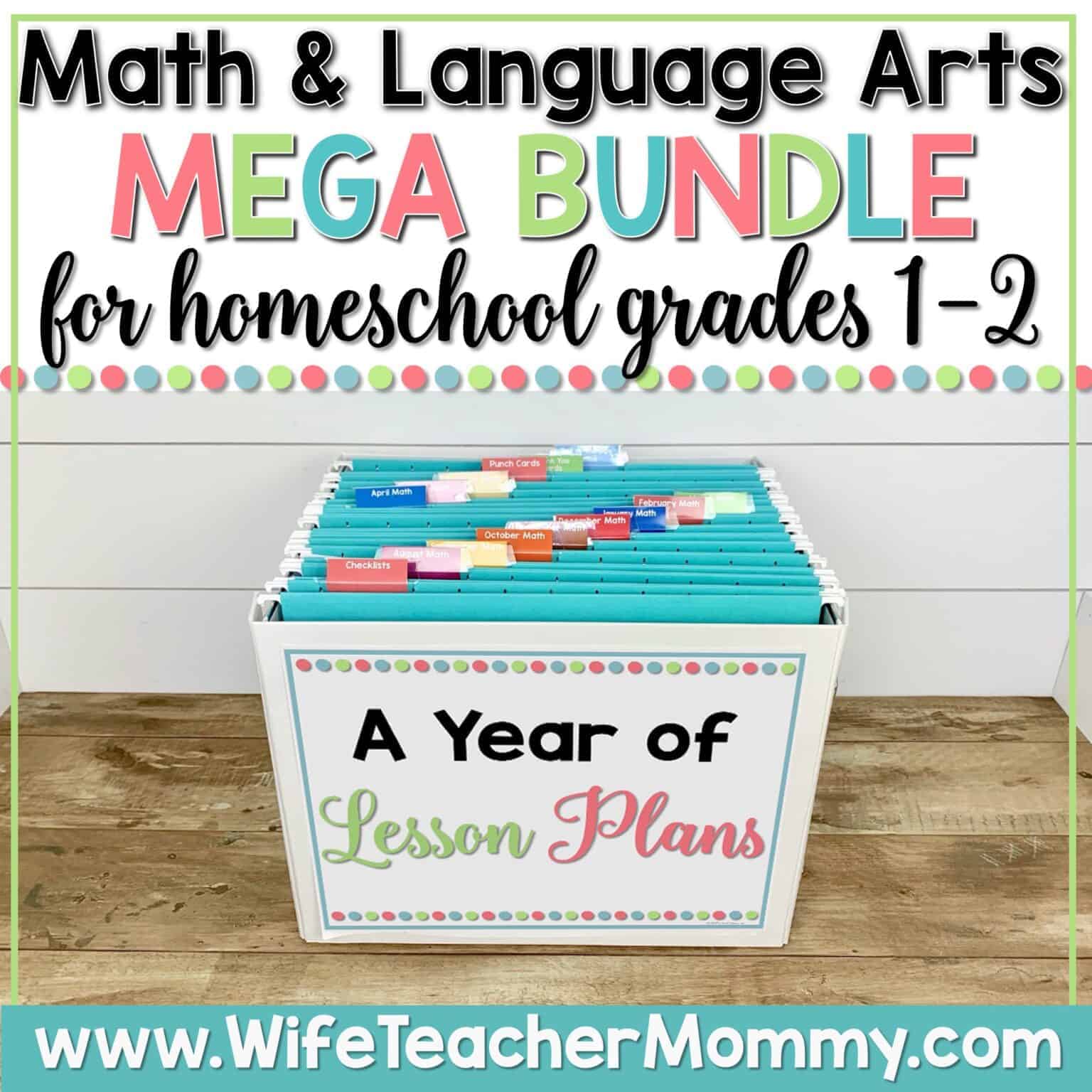 An Entire Year of Math & Language Arts Homeschool Plans for 1st Grade ...