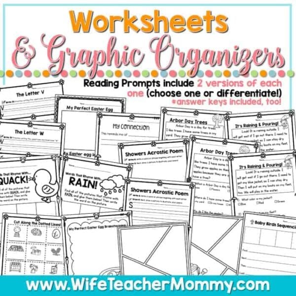 April Homeschool Lessons for Kindergarten Language Arts Educate ...