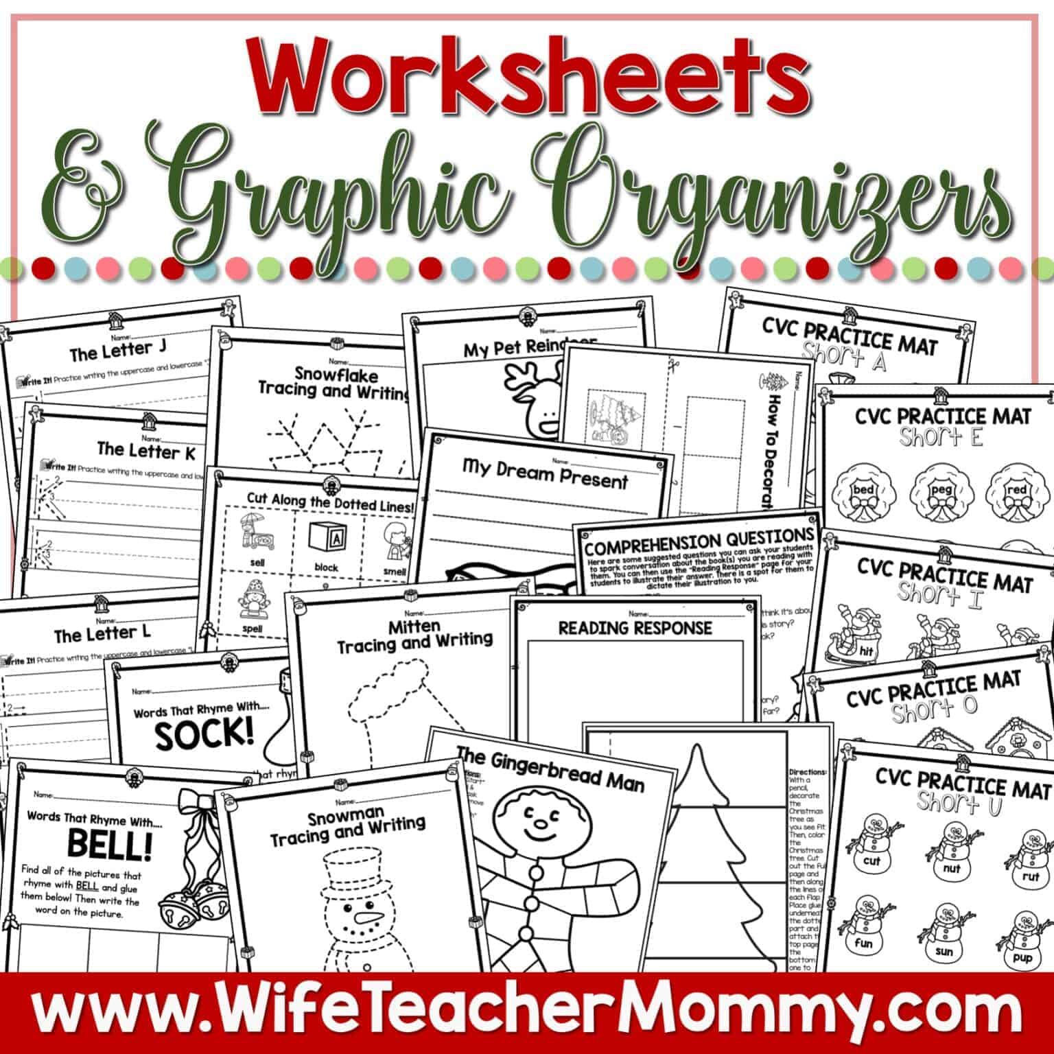 December Homeschool Lessons Pre-K Math and Language Arts Mini Bundle ...