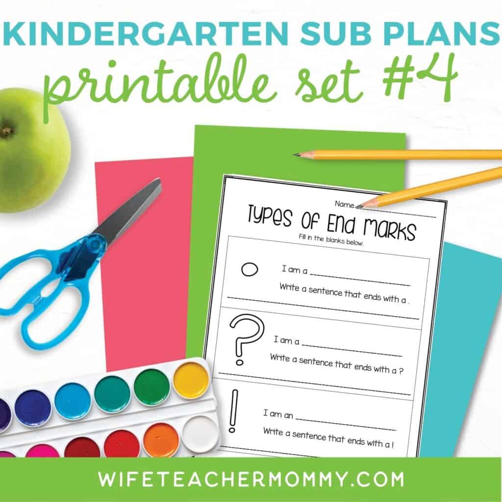Best Kindergarten Emergency Sub Plans Educate & Rejuvenate