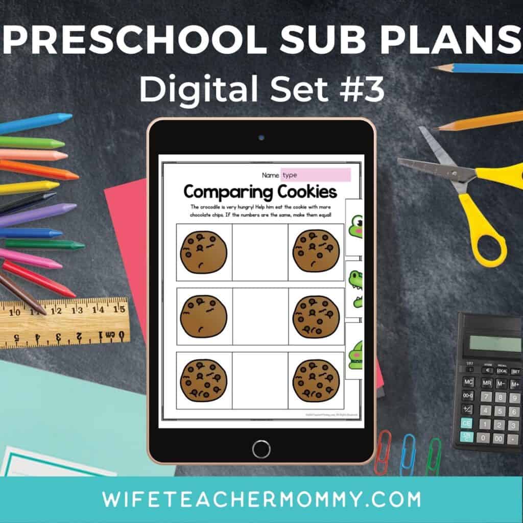 Pre-K Ready To Go Sub Plans Digital Google Slides Set #3 Wife Teacher Mommy