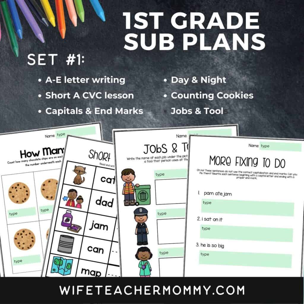 Extraordinary Sub Plans for 1st Grade Educate & Rejuvenate