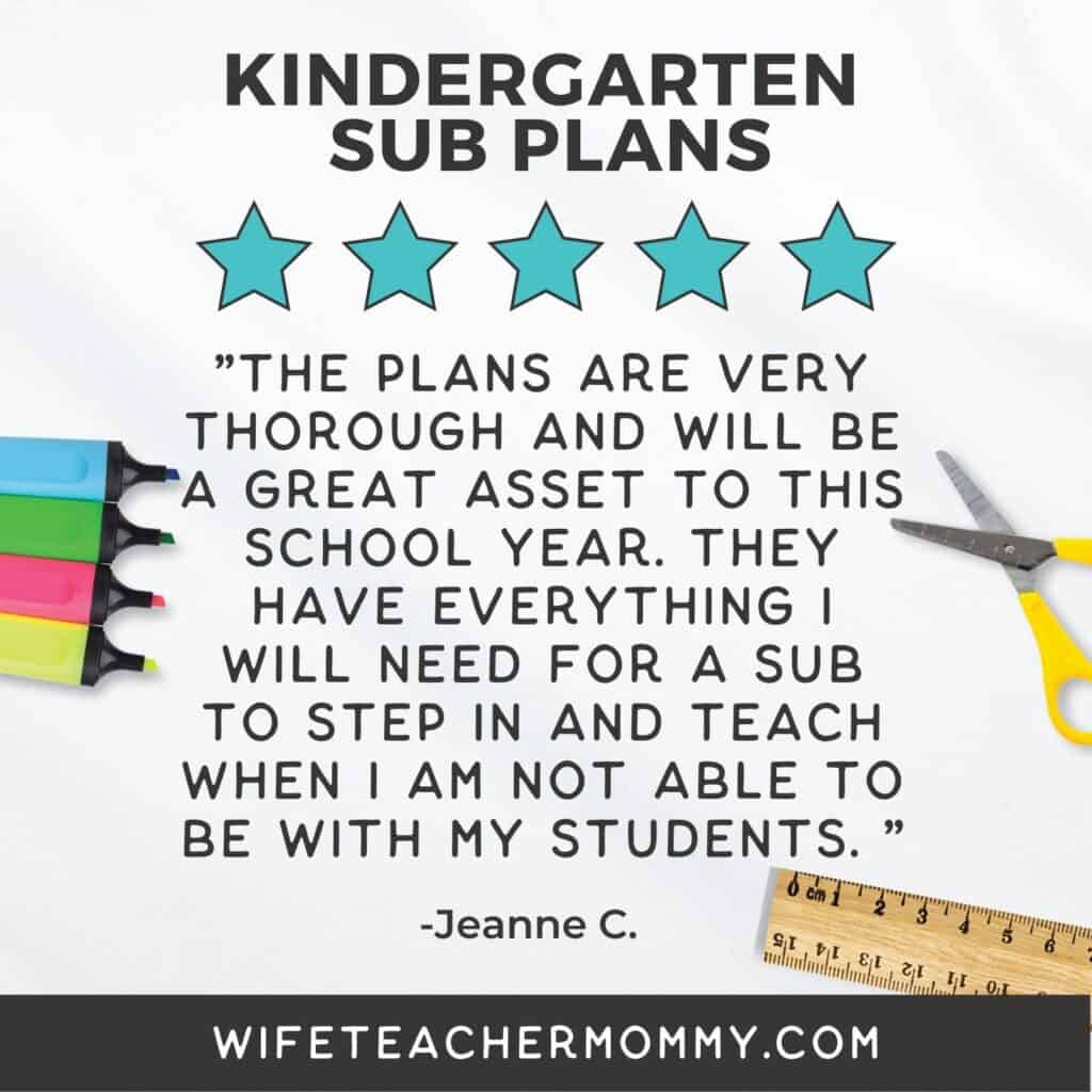 1st Grade Ready To Go Sub Plans Printable Set #5 Educate & Rejuvenate
