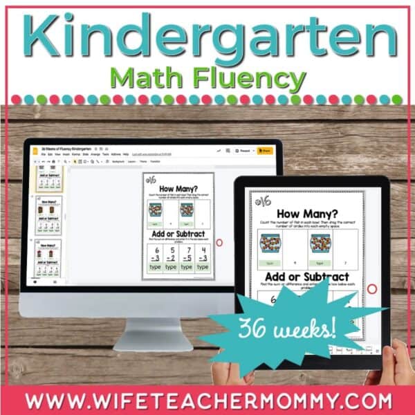 36 Weeks of Math Fluency Practice for Kindergarten GOOGLE Educate ...