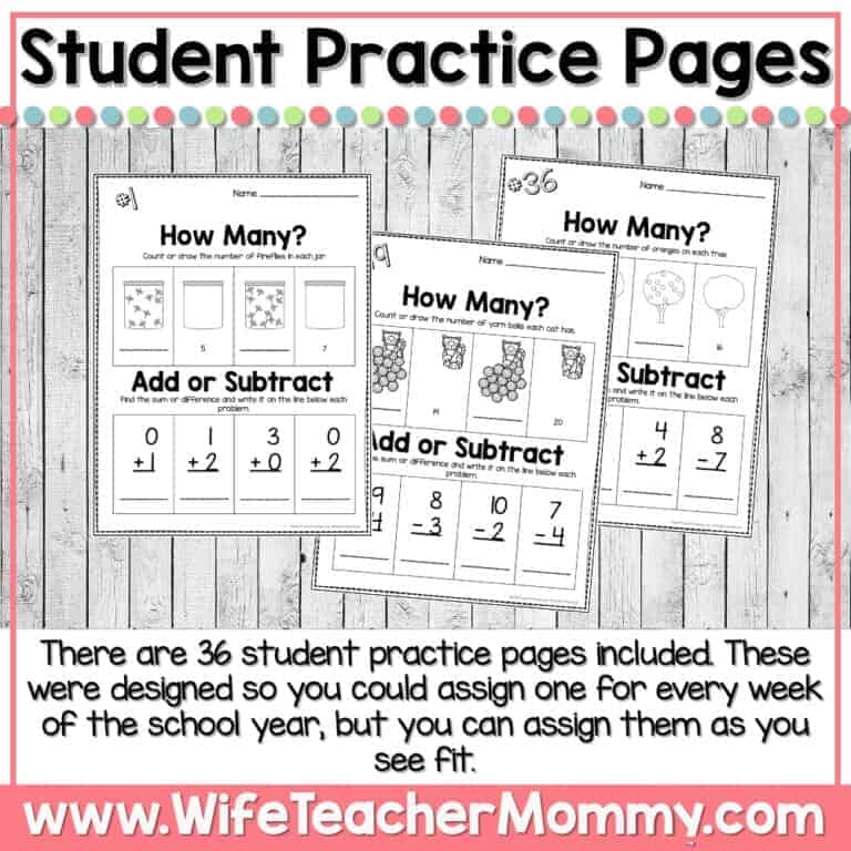 Kindergarten Math Fluency Worksheets Educate & Rejuvenate
