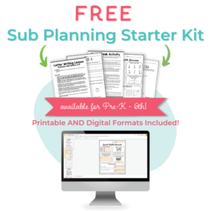 Free Sub Planning Starter Kit- Organic Educate & Rejuvenate