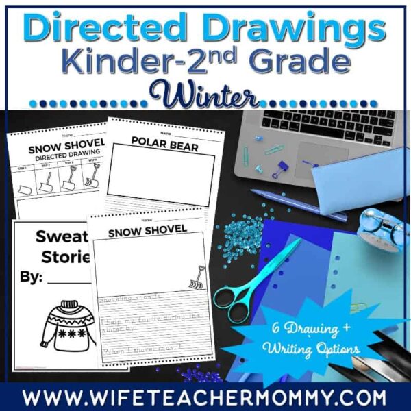 Winter Lower Grades Directed Drawings Pack Educate & Rejuvenate