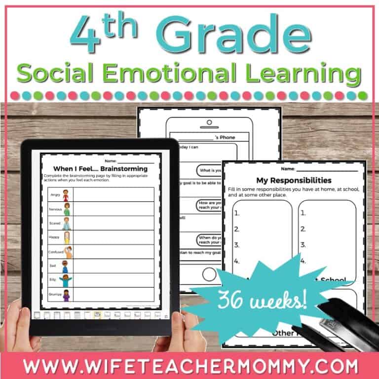 Can't-Miss 36 Weeks of Social Emotional Learning 4th Grade