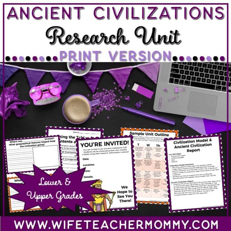 Engaging Elementary Ancient Civilizations Research Project
