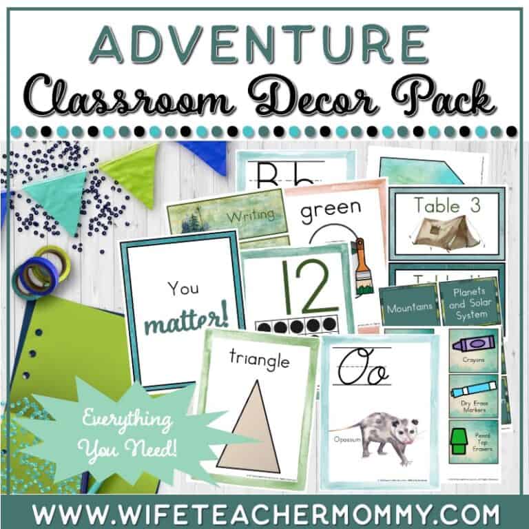 Adventure Classroom Decor Pack Educate & Rejuvenate