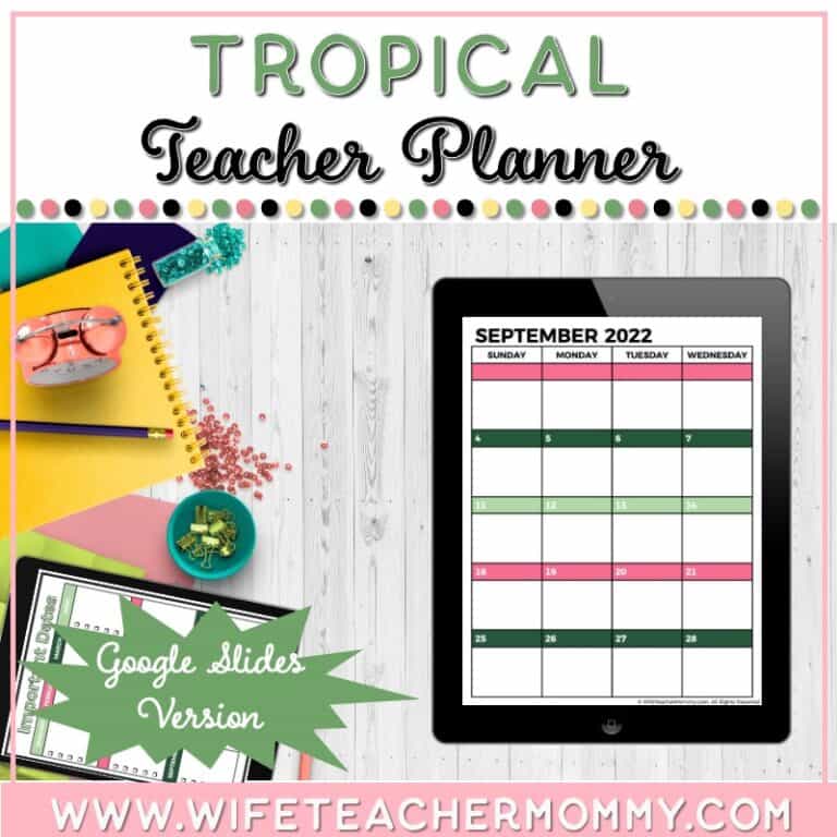 The Ultimate Tropical Teacher Planner (Digital Version) Educate ...