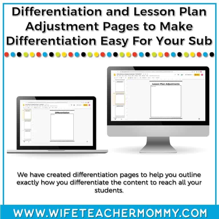 Editable Amusement Park Substitute Binder (Digital Version) Educate & Rejuvenate