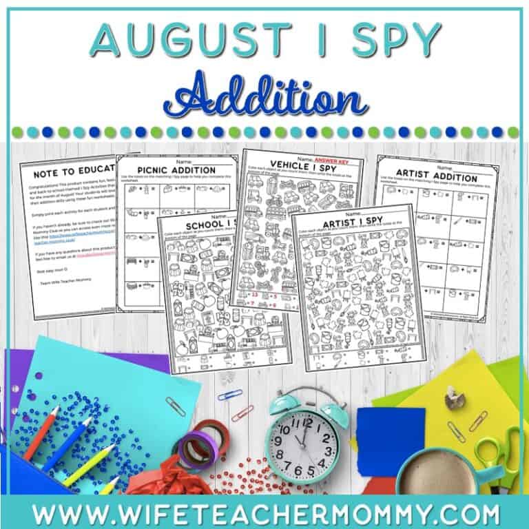 Fun Monthly I Spy Math Worksheets - All Concepts