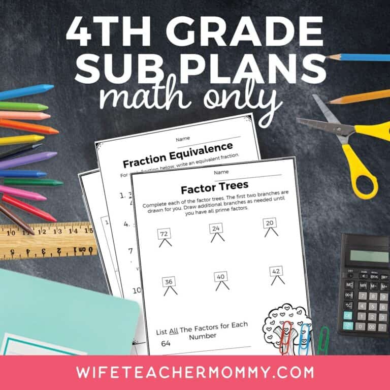 Teacher Hack Emergency Sub Plans 4th Grade Educate & Rejuvenate