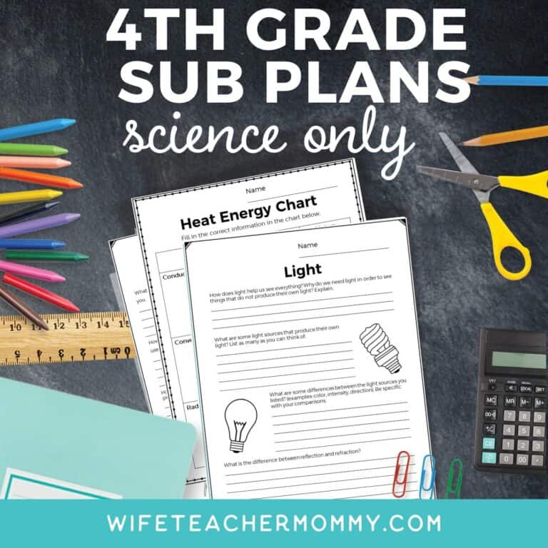 Teacher Hack Emergency Sub Plans 4th Grade Educate & Rejuvenate