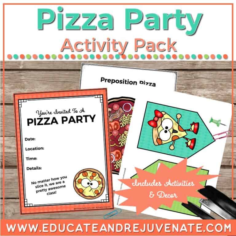 Fun Classroom Pizza Party Activity Pack
