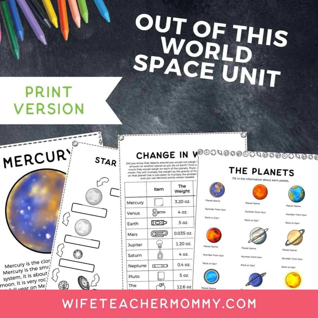 Out of This World Space Unit for Upper Grades (Print Version) Educate ...