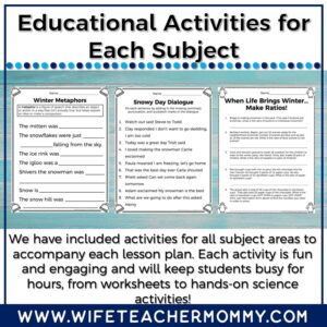 Snow Day Packets for Lower and Upper Grades Part 2 Bundle (Digital ...