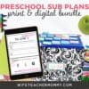 Best Pre-K & Preschool Sub Plans Educate & Rejuvenate