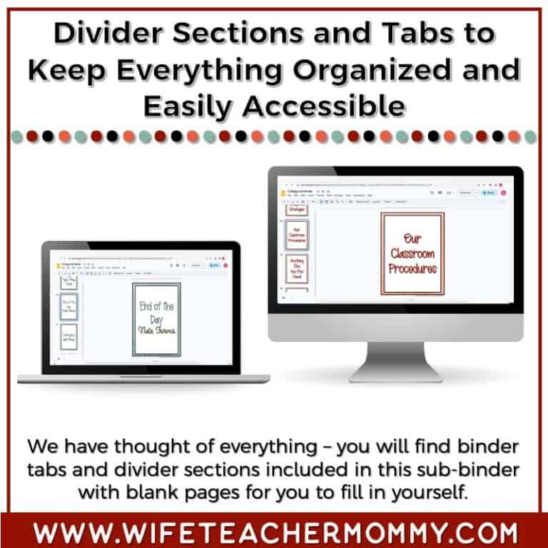 Editable Cottage Substitute Binder (Digital Version) Educate & Rejuvenate