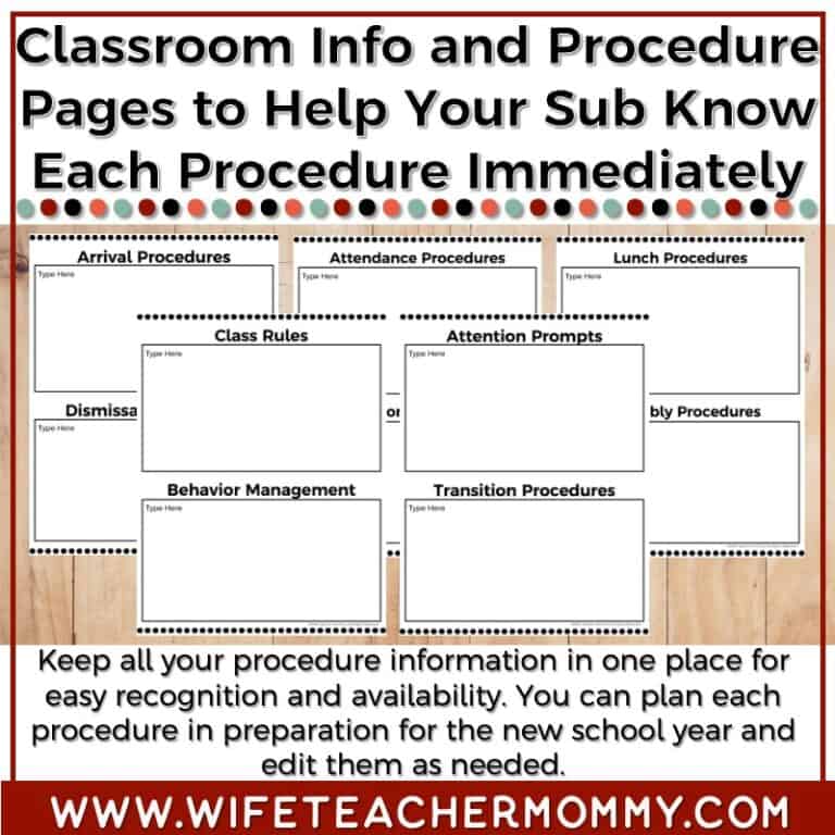 Editable Cottage Substitute Binder (Print & Digital Version) Educate & Rejuvenate