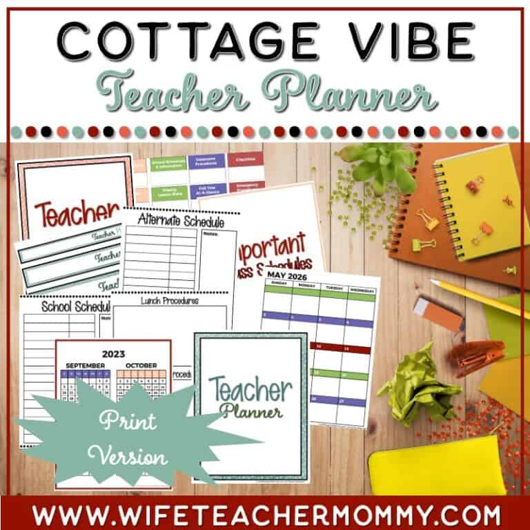 The Ultimate Cottage Teacher Planner (Print Version) Educate & Rejuvenate