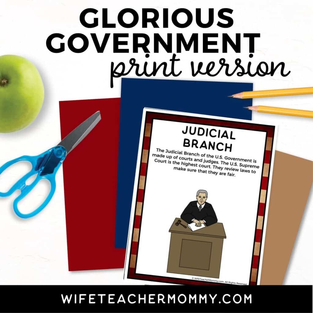 Printable Glorious Government Activity Pack | 3 Branches of US ...