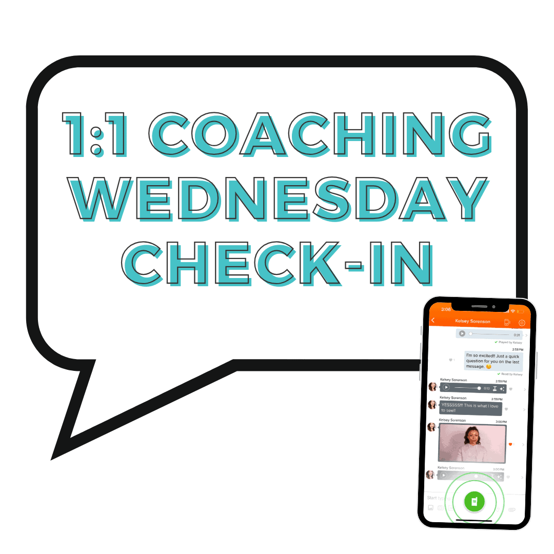 1:1 Coaching Wednesday Check-In Educate & Rejuvenate